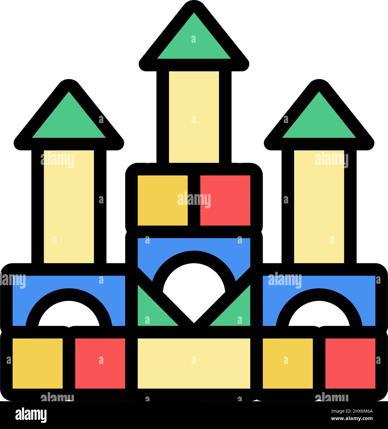 building blocks color icon vector illustration Stock Vector Image & Art ...