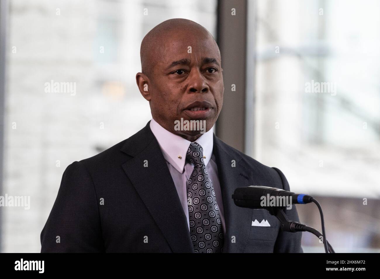 New York, NY - March 9, 2022: Mayor Eric Adams speaks during Governor ...