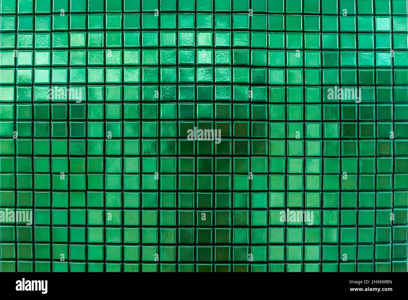 Green mosaic tiles background in natural light Stock Photo - Alamy