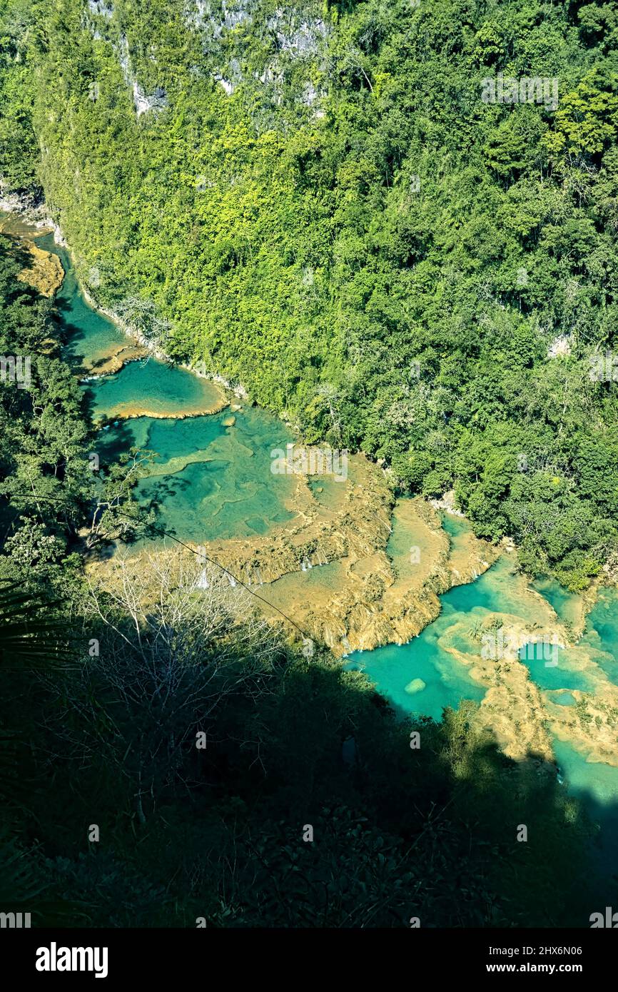 The amazing turquoise pools of Semuc Champey, Rio Cabohon, Lanquin ...
