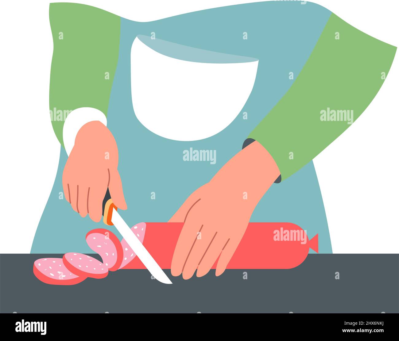 Woman meat pork cut Stock Vector Images - Alamy