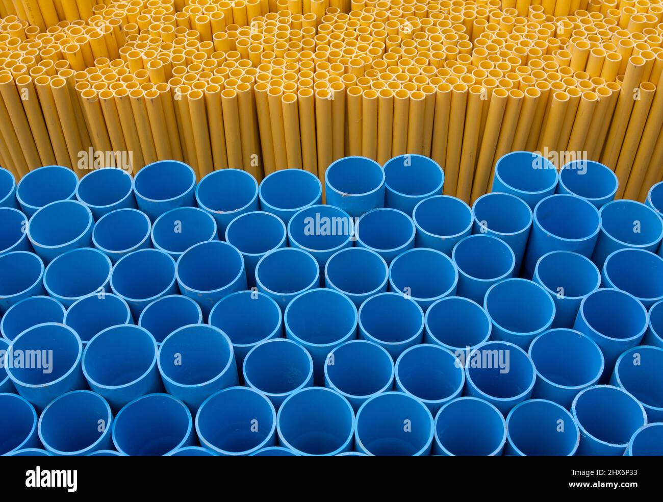 PVC. pipes in warehouse Stock Photo - Alamy