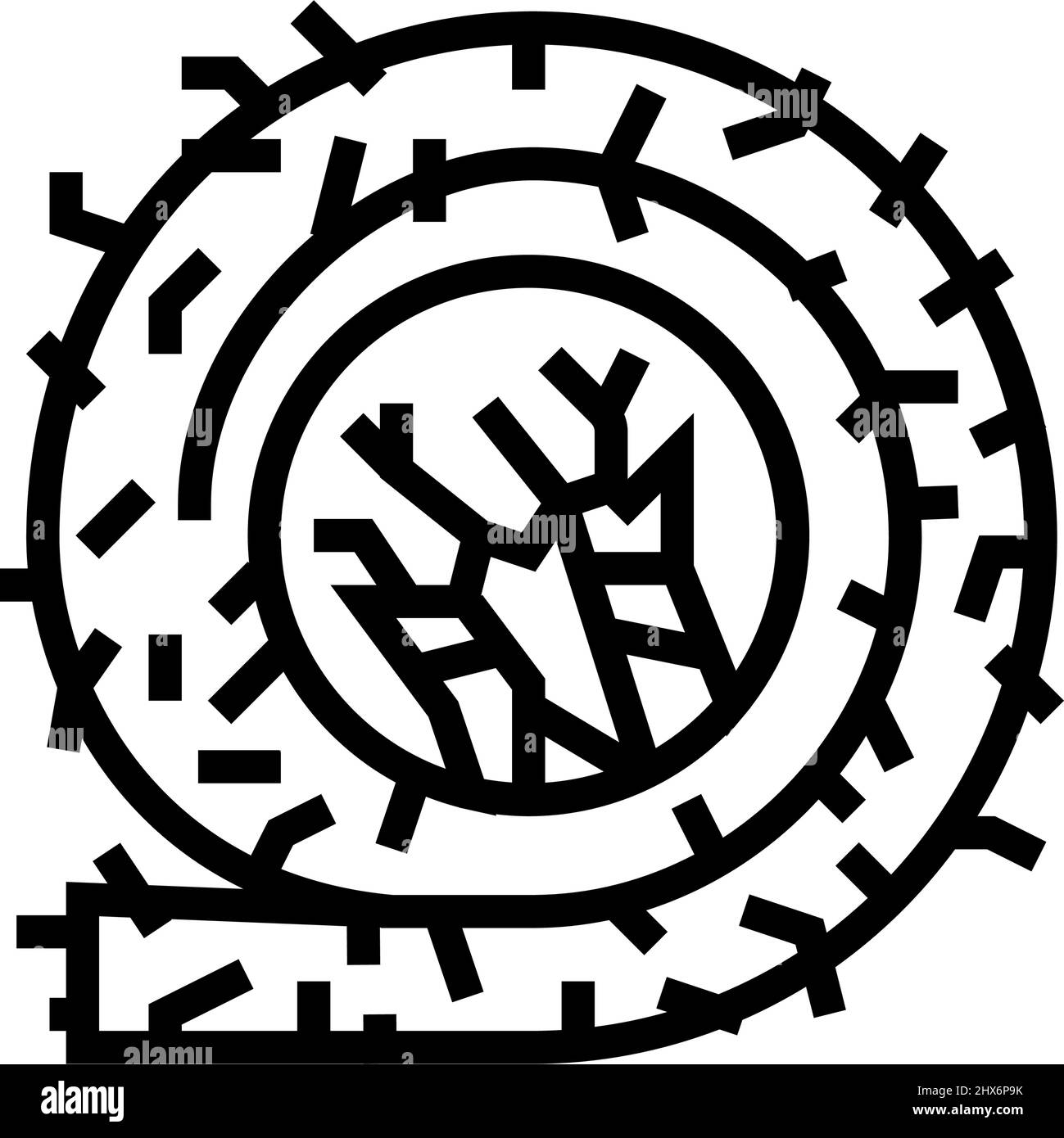 fiber asbestos line icon vector illustration Stock Vector Image & Art ...