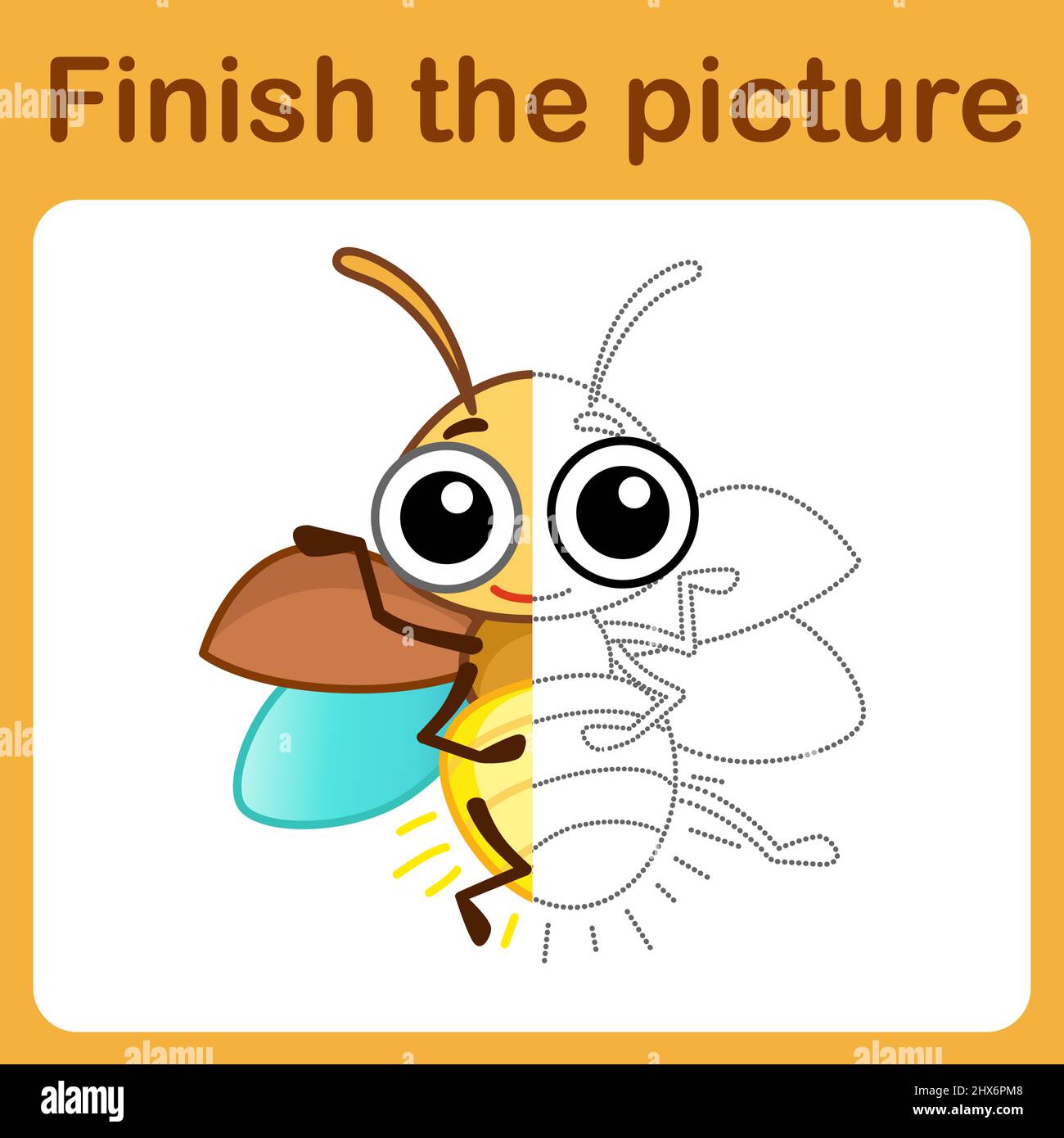 Connect the dot and complete the picture. Simple coloring for children ...