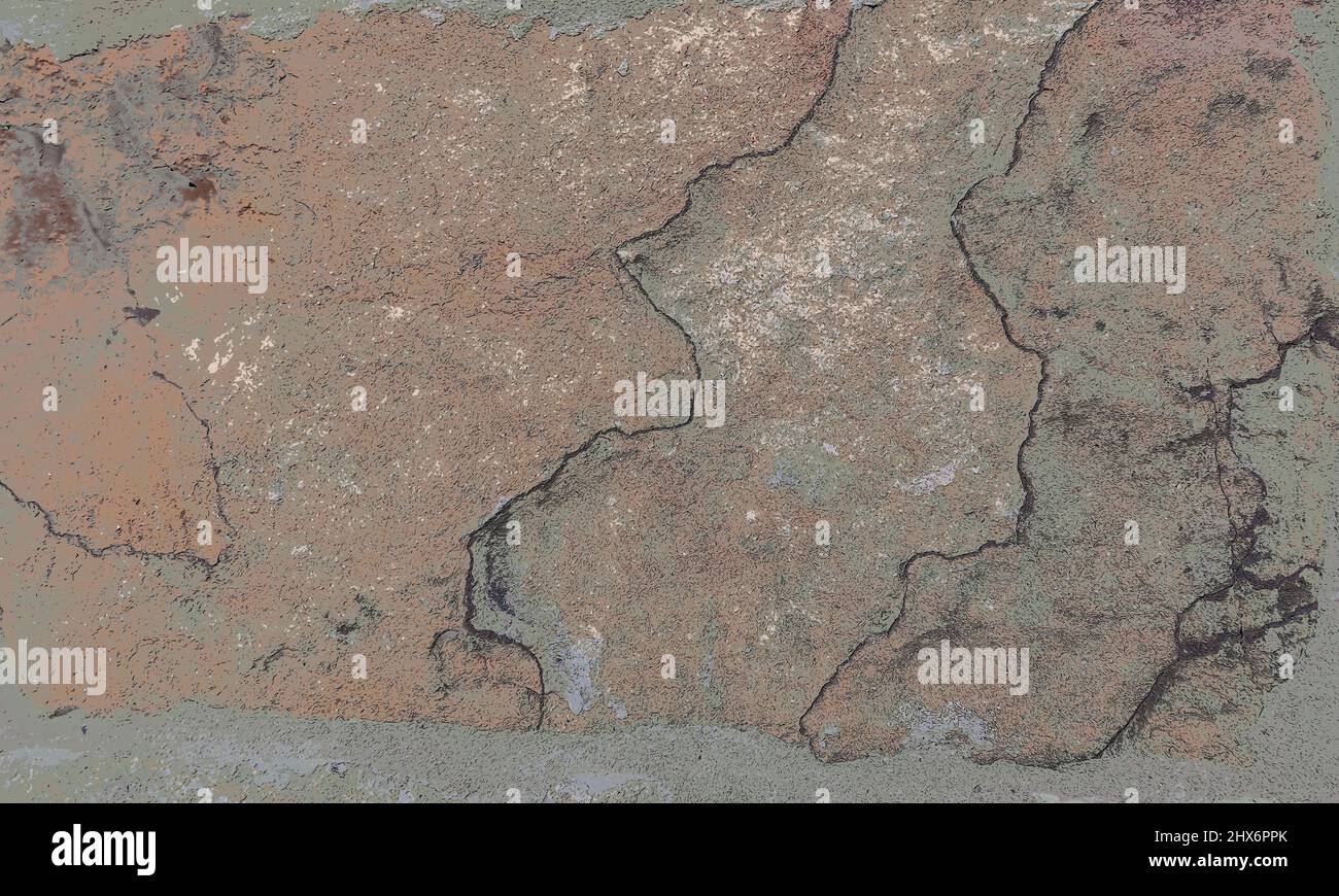 Grey brown stone wall background. It's a detail of a very old sandstone ...