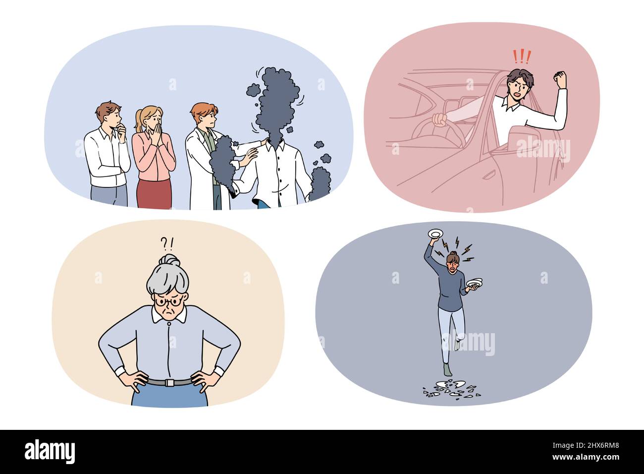 Fury set Stock Vector Images - Alamy