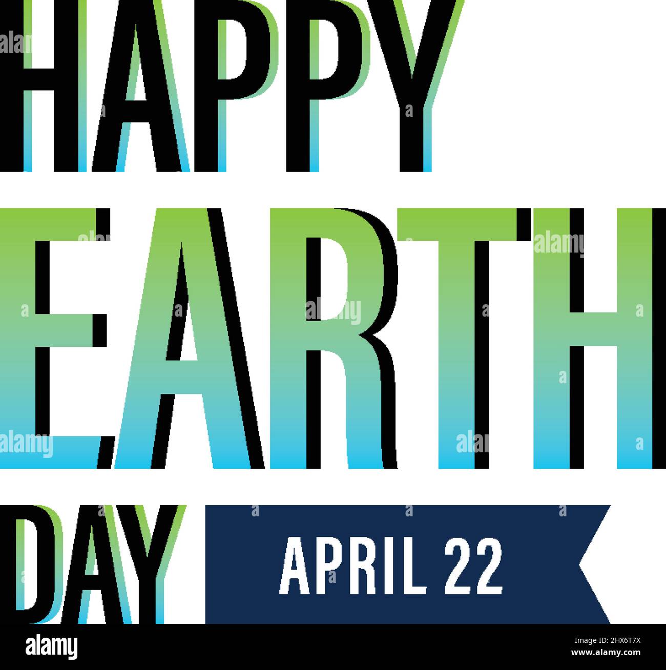 Happy earth day April 22 poster design illustration Stock Vector Image ...