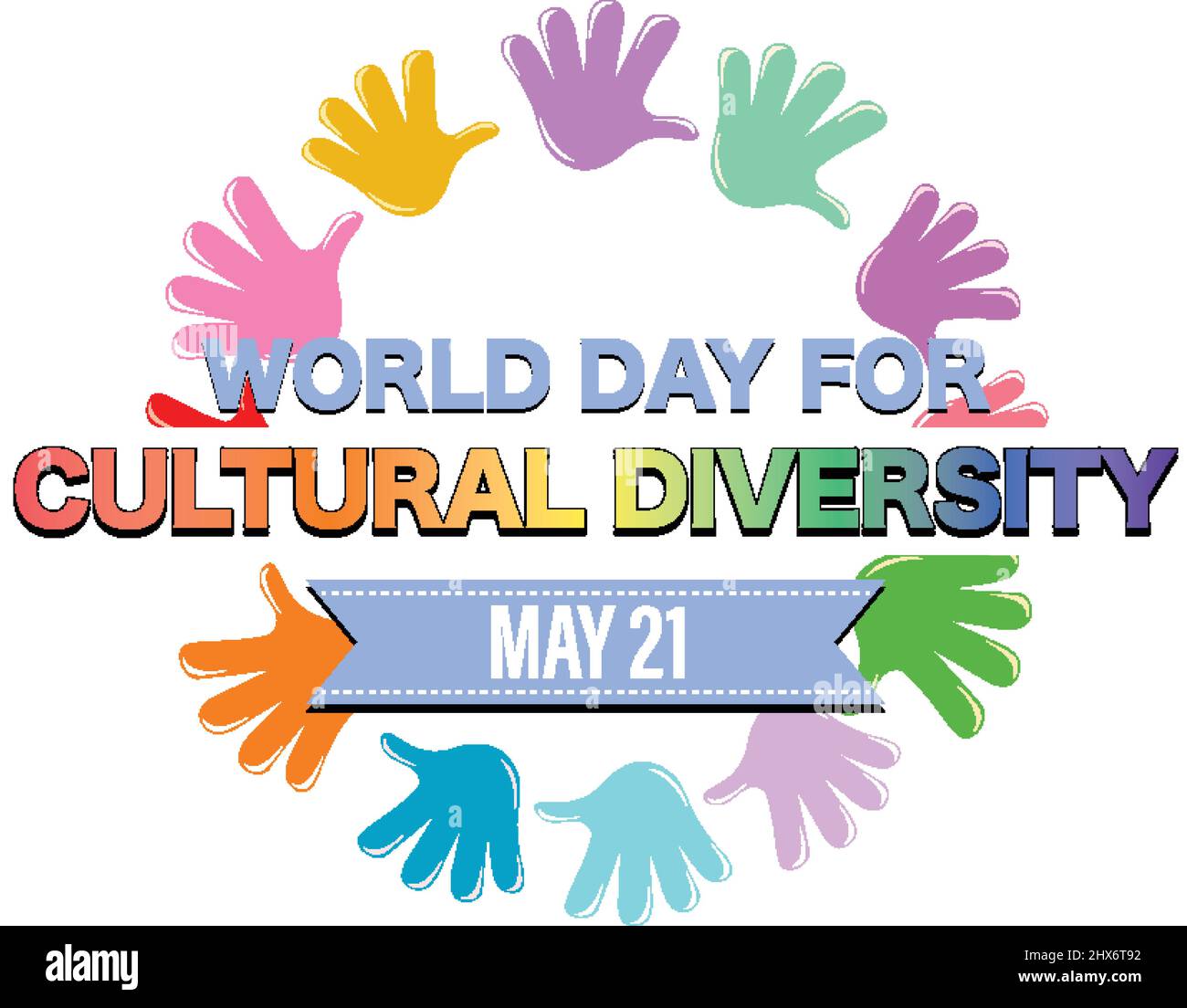 The World Day for Cultural Diversity Banner Design illustration Stock ...