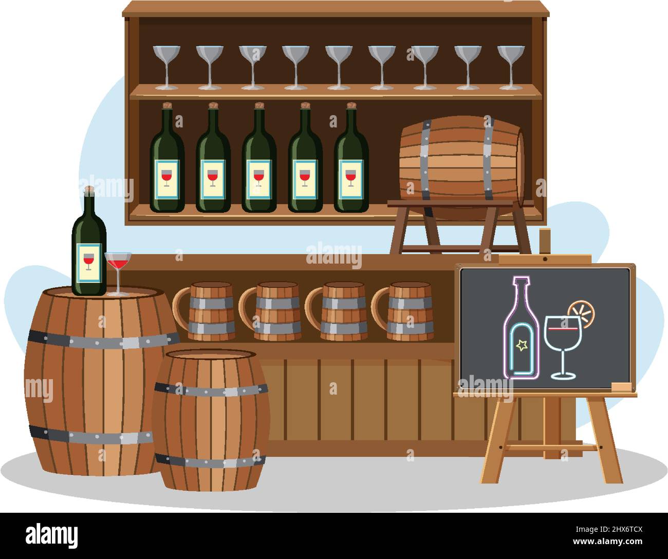 Market stall concept with beer shop stall illustration Stock Vector ...