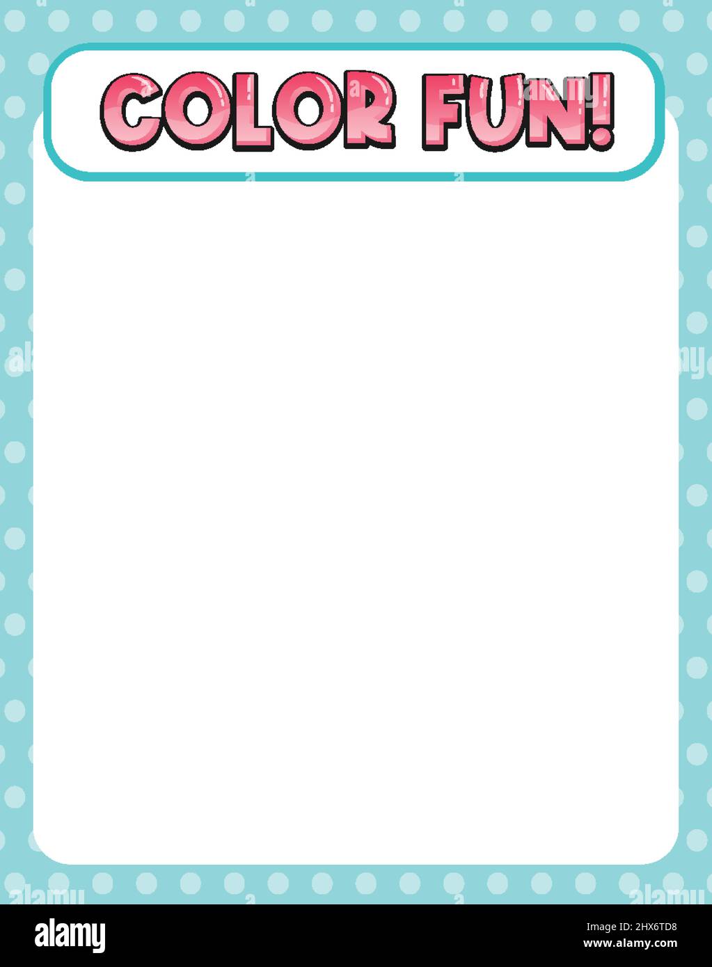 Cute blank light blue color border for worksheet illustration Stock ...
