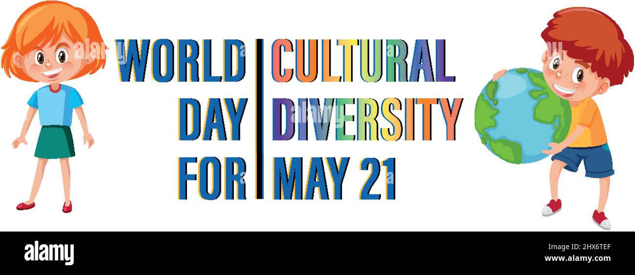 The World Day for Cultural Diversity Banner Design illustration Stock ...