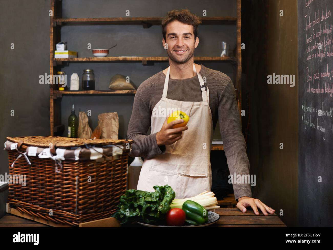 Let me make you something delicious and healthy. Portrait of a young ...