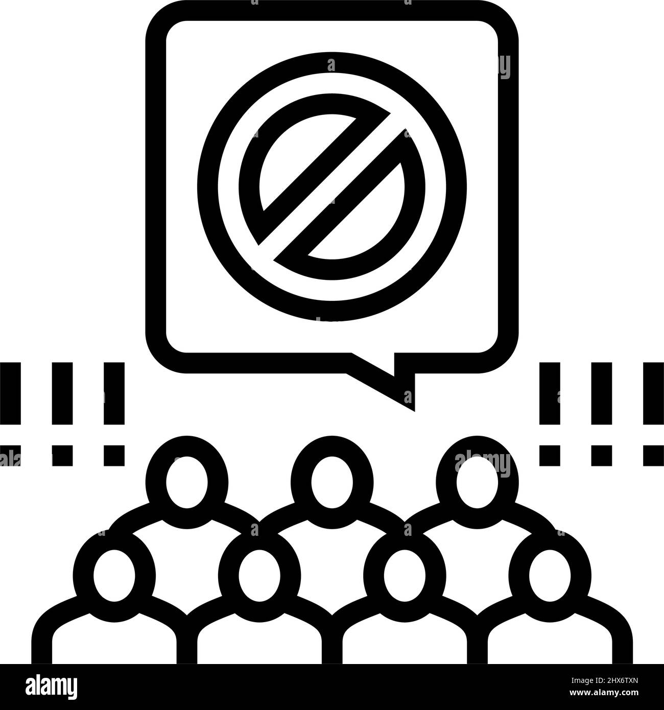 backlash people line icon vector illustration Stock Vector Image & Art ...