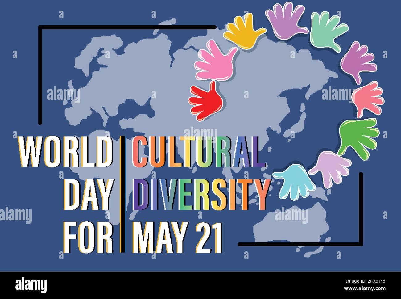 The World Day for Cultural Diversity Banner Design illustration Stock ...