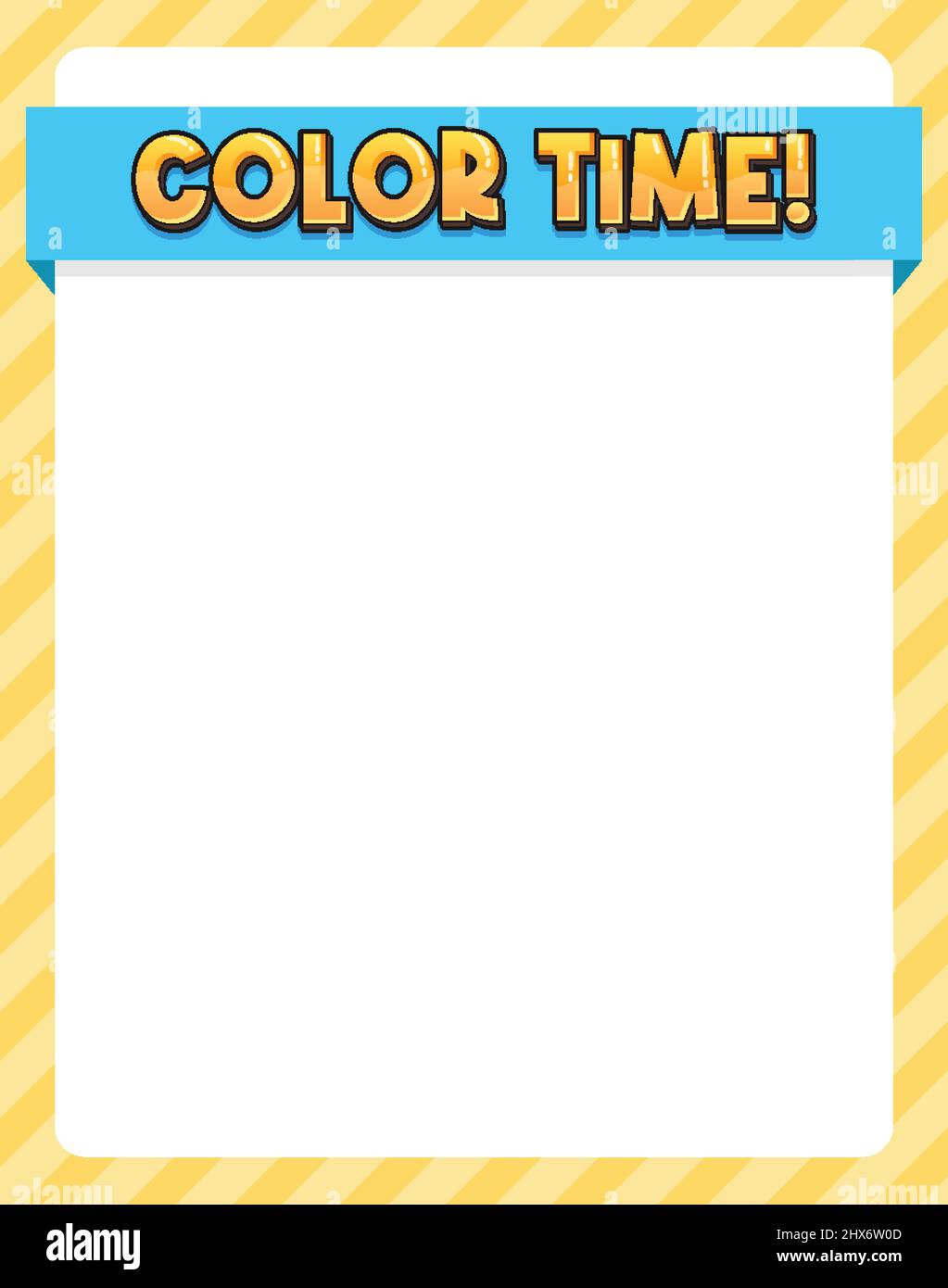 Cute blank yellow color border for worksheet illustration Stock Vector ...