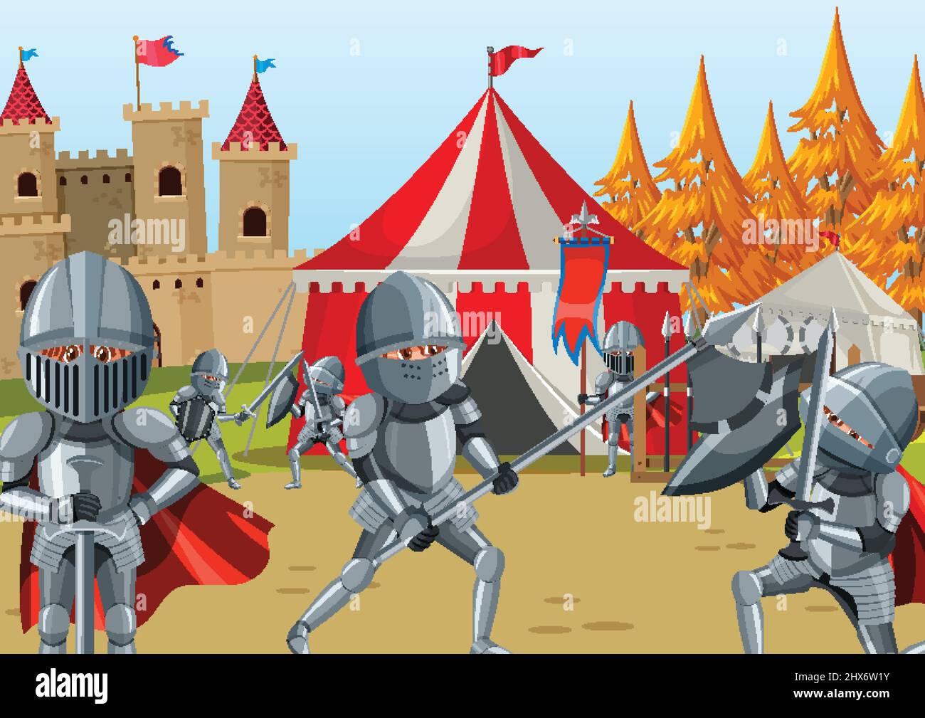 Jousting picture Stock Vector Images - Alamy