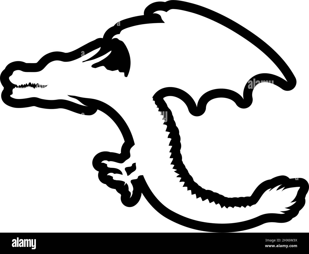 Simple Dragon Silhouette Small Dragon Silhouette