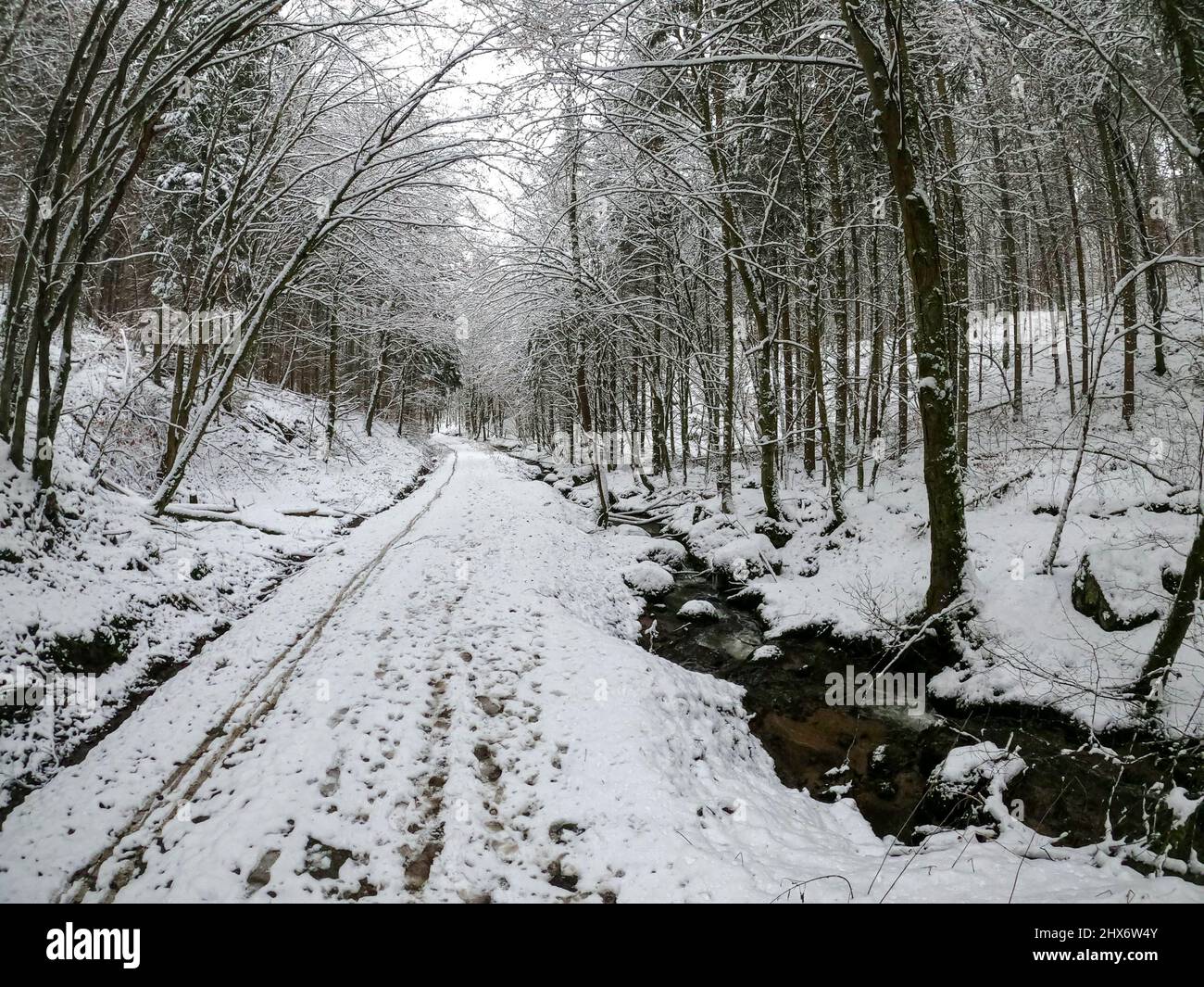 Winter with lots of snow in Bavaria is beautiful again every year Stock ...