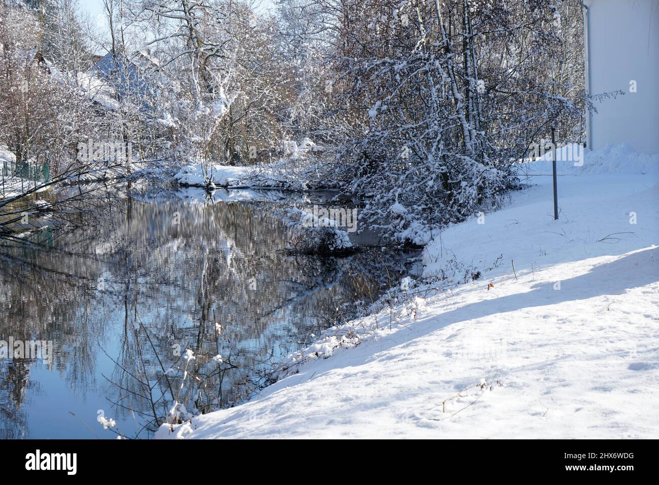 Winter with lots of snow in Bavaria is beautiful again every year Stock ...