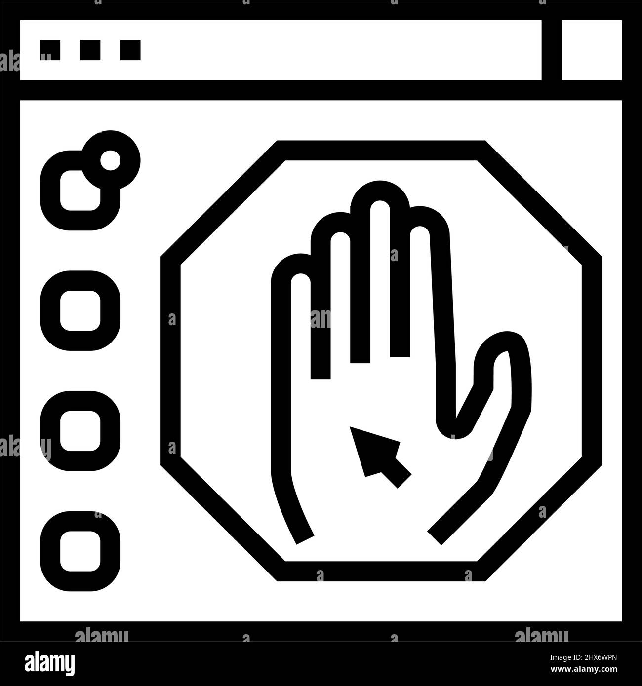deplatforming system line icon vector illustration Stock Vector Image ...