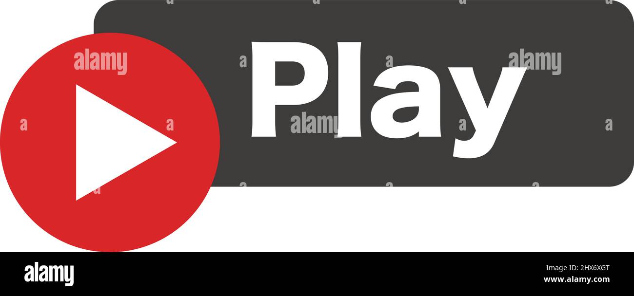 Playback button logo. Video and music playback. Editable vectors Stock ...