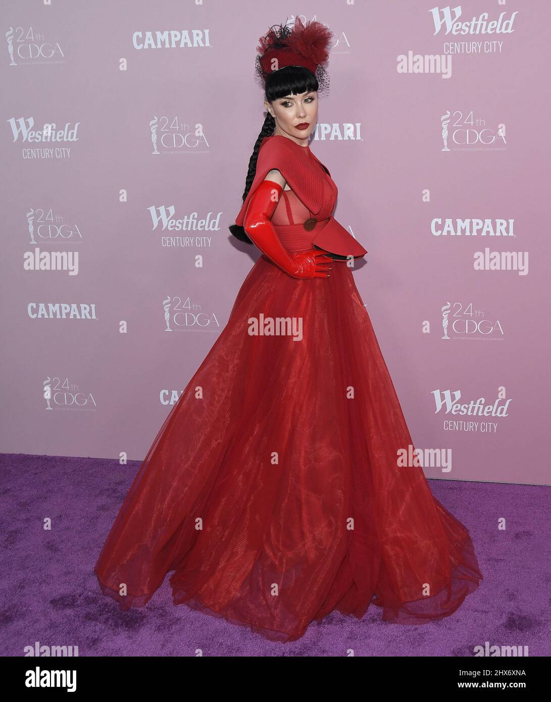 Monica, CA, March 9, 2022. Dawn Ritz arrives at the 24th CDGA (Costume ...