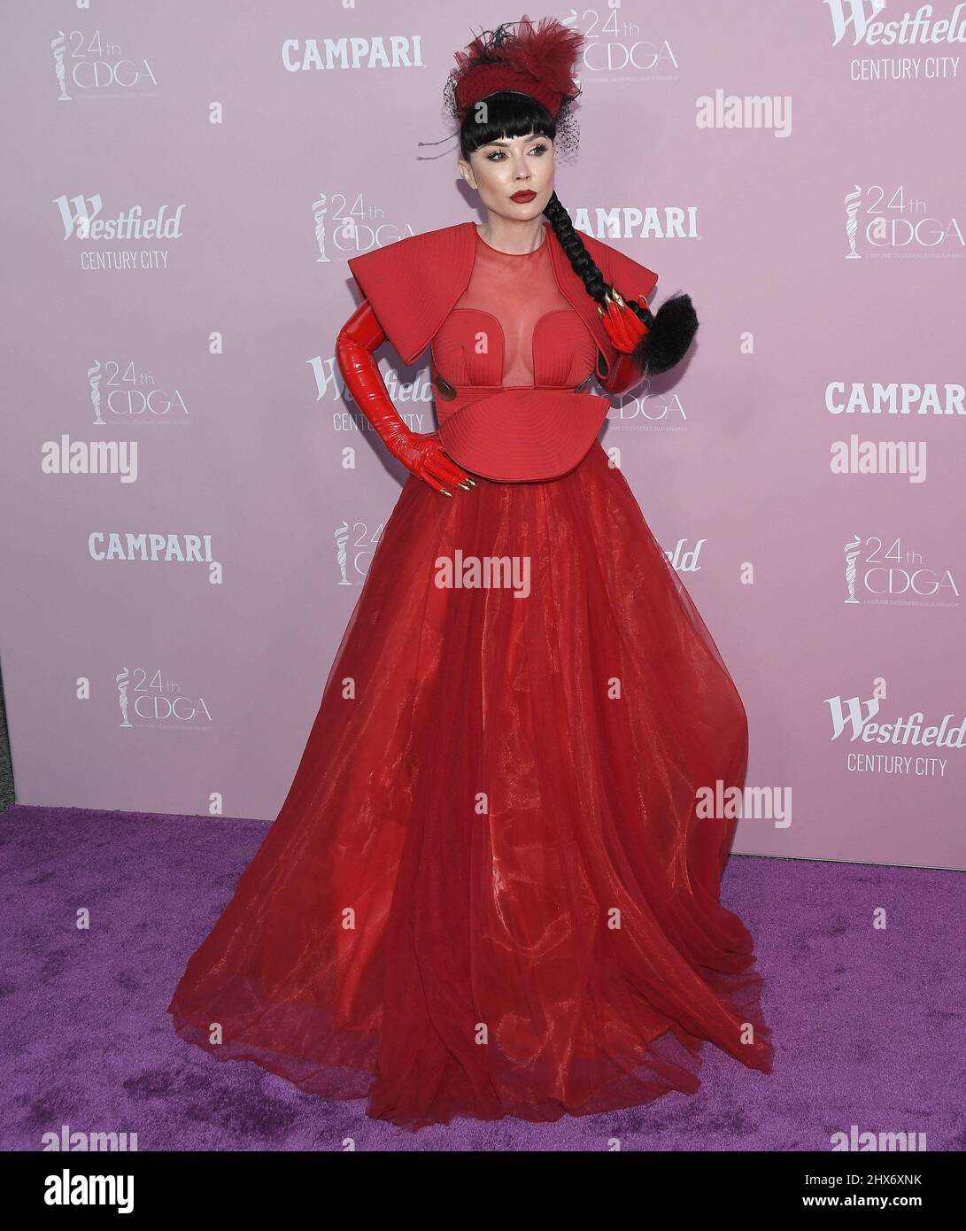 Monica, CA, March 9, 2022. Dawn Ritz arrives at the 24th CDGA (Costume ...