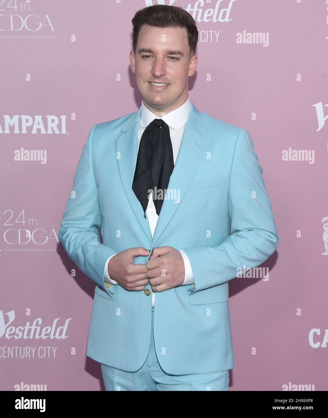 Monica, CA, March 9, 2022. Mitchell Travers arrives at the 24th CDGA ...