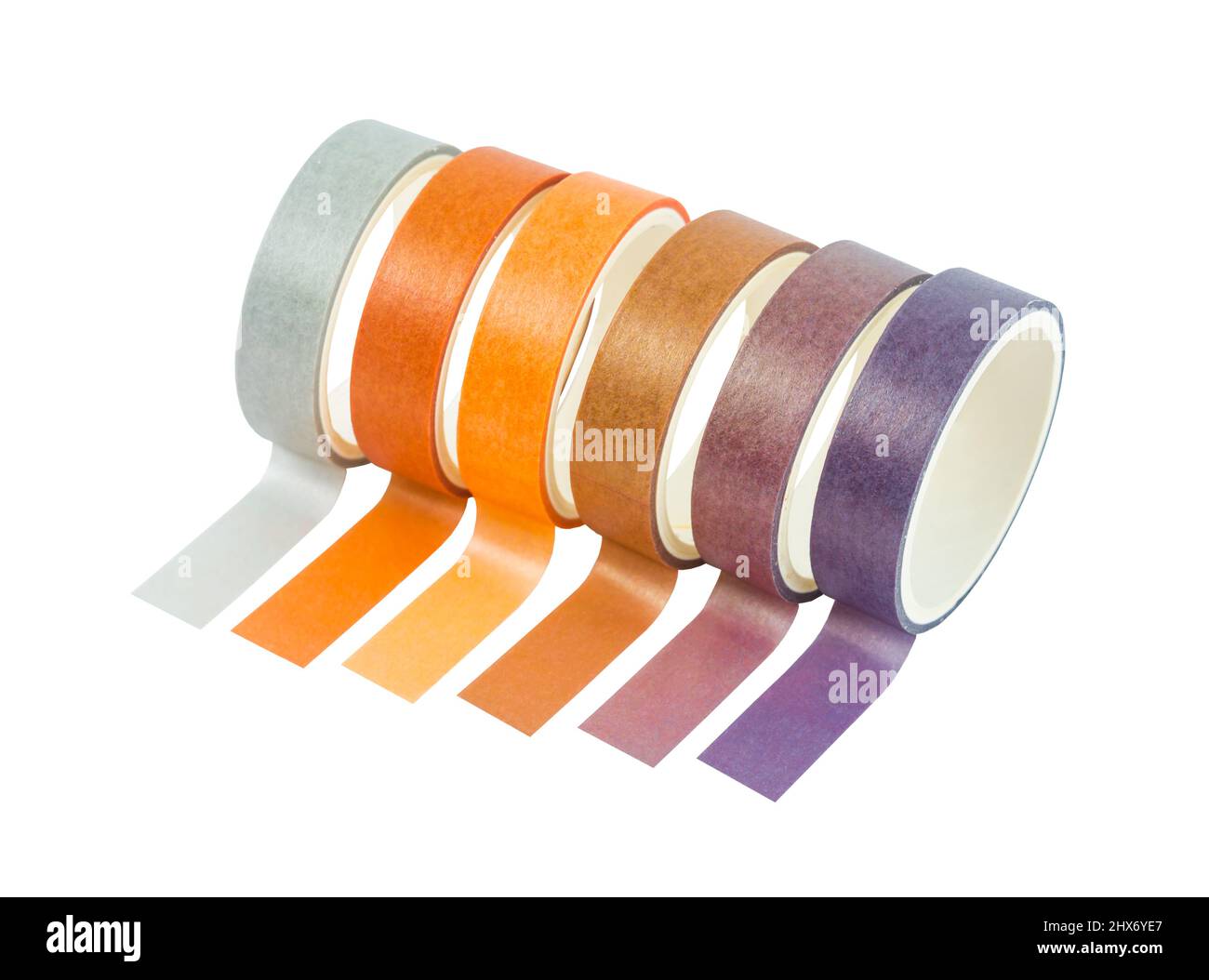 Colorful adhesive tape isolated on white background, Save clipping path ...
