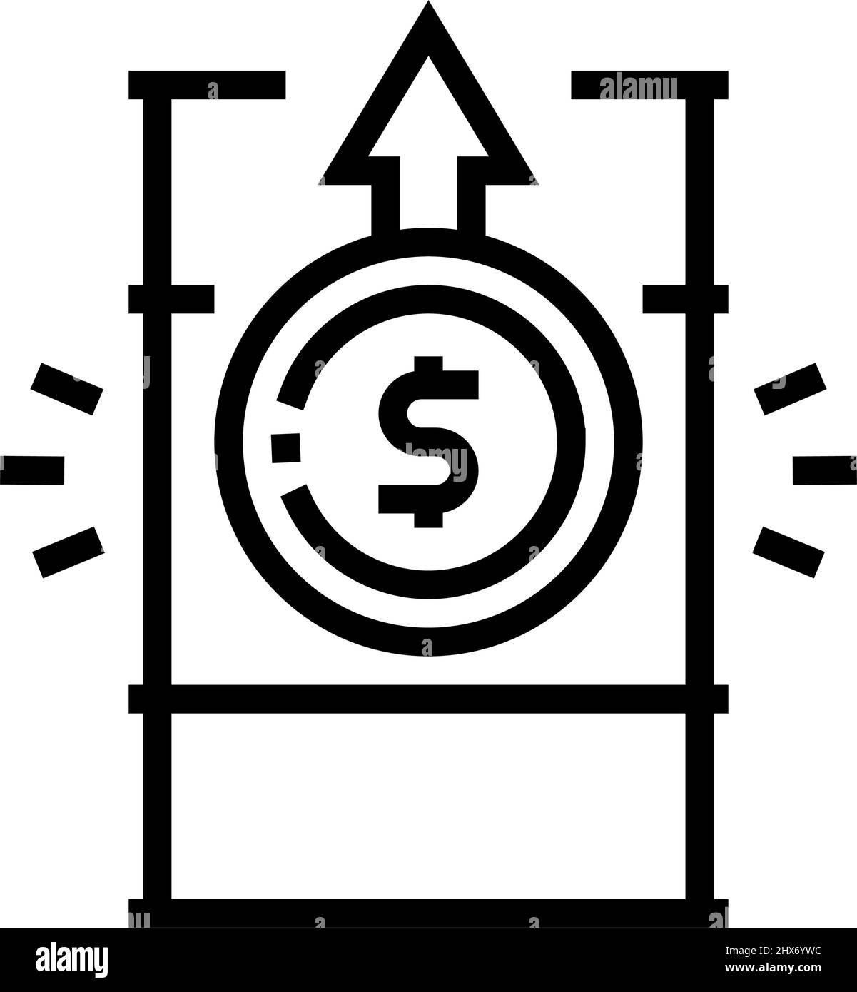 gas asset inflation line icon vector illustration Stock Vector Image ...