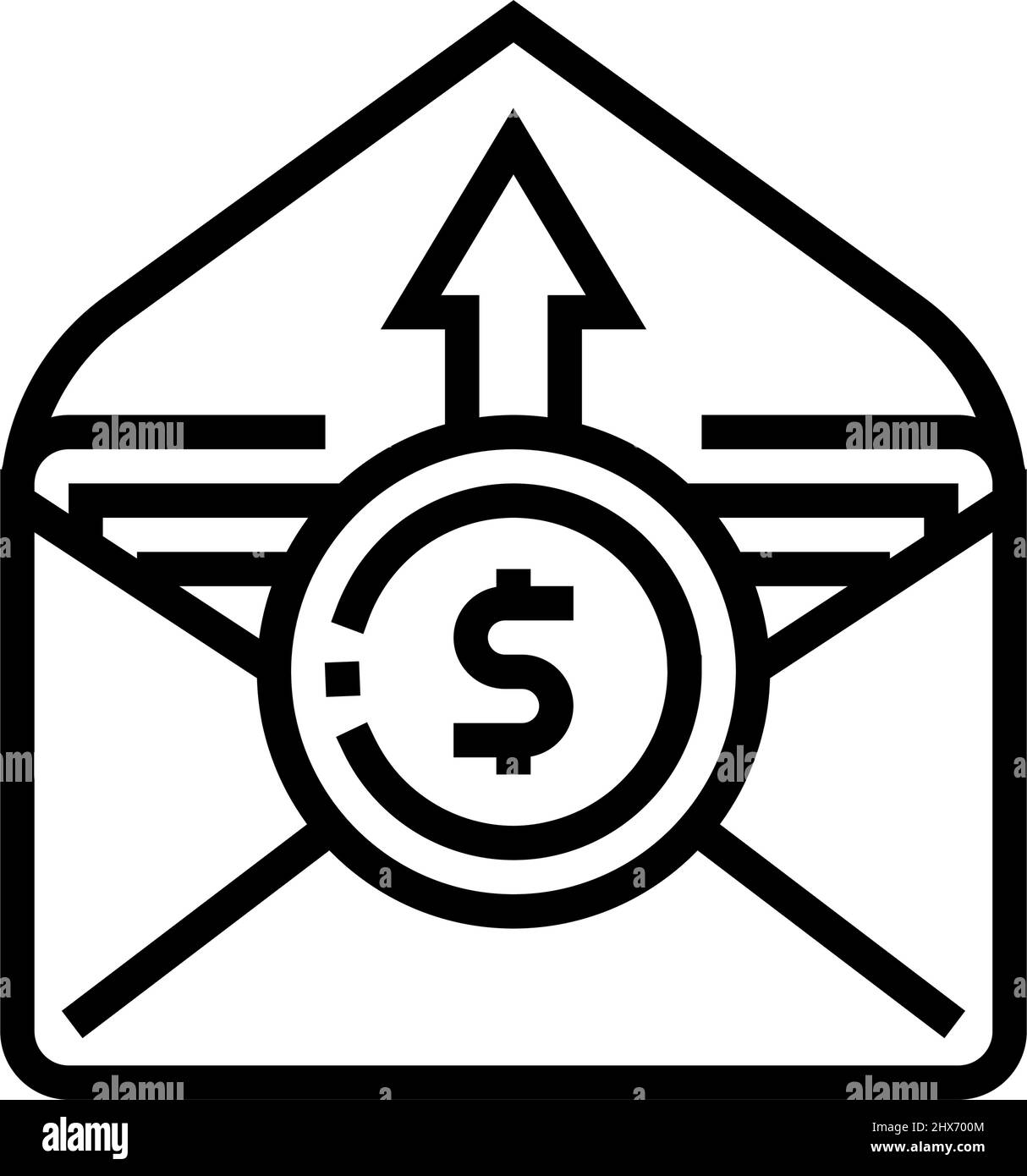 wage inflation line icon vector illustration Stock Vector Image & Art ...