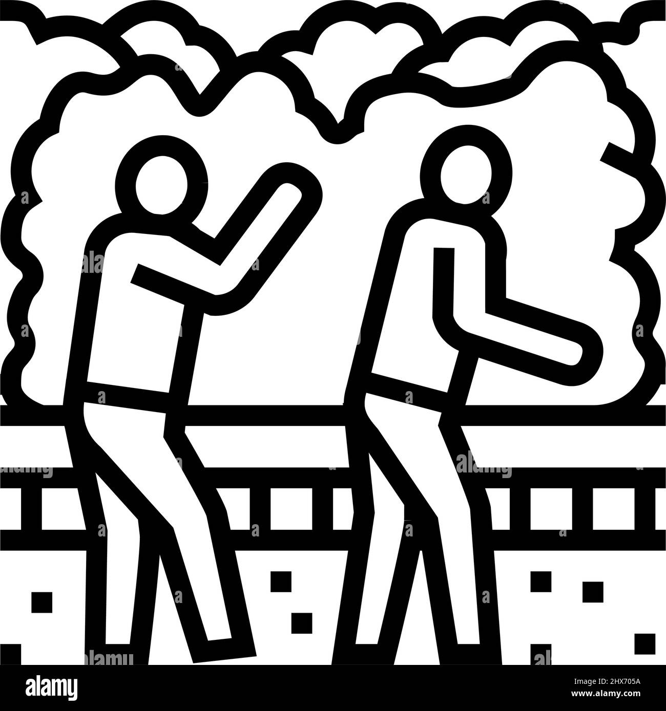 walk people park line icon vector illustration Stock Vector Image & Art ...