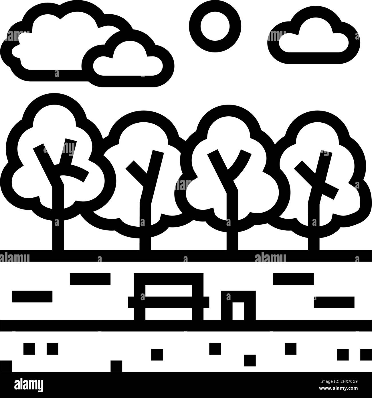 Tree pathway spring Cut Out Stock Images & Pictures - Alamy