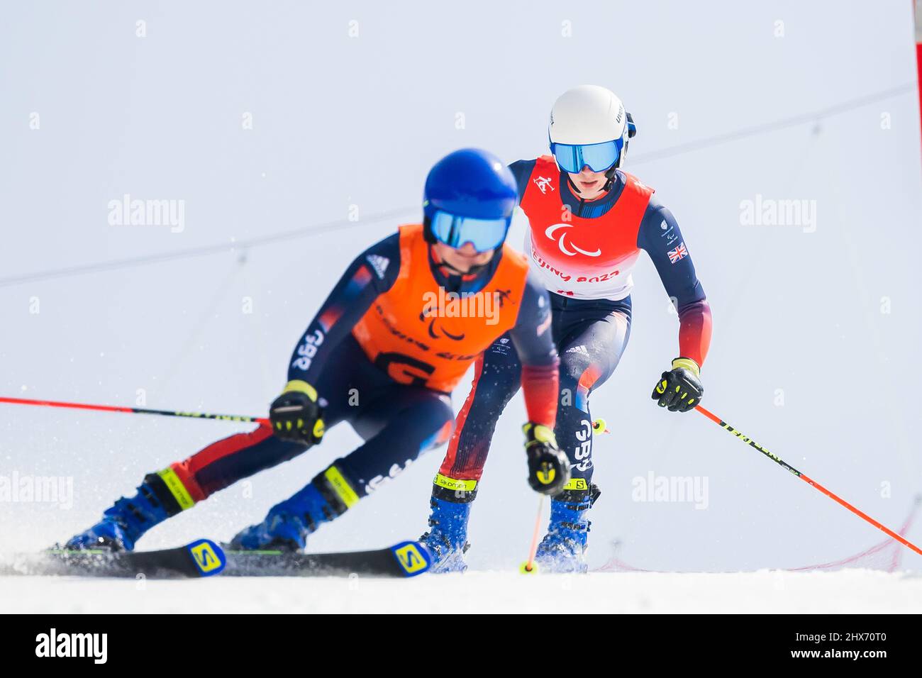 Peking, China. 10th Mar, 2022. Paralympics, Para Alpine Skiing, Men ...