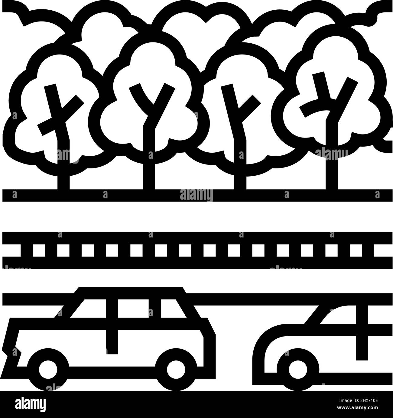 road park line icon vector illustration Stock Vector Image & Art - Alamy