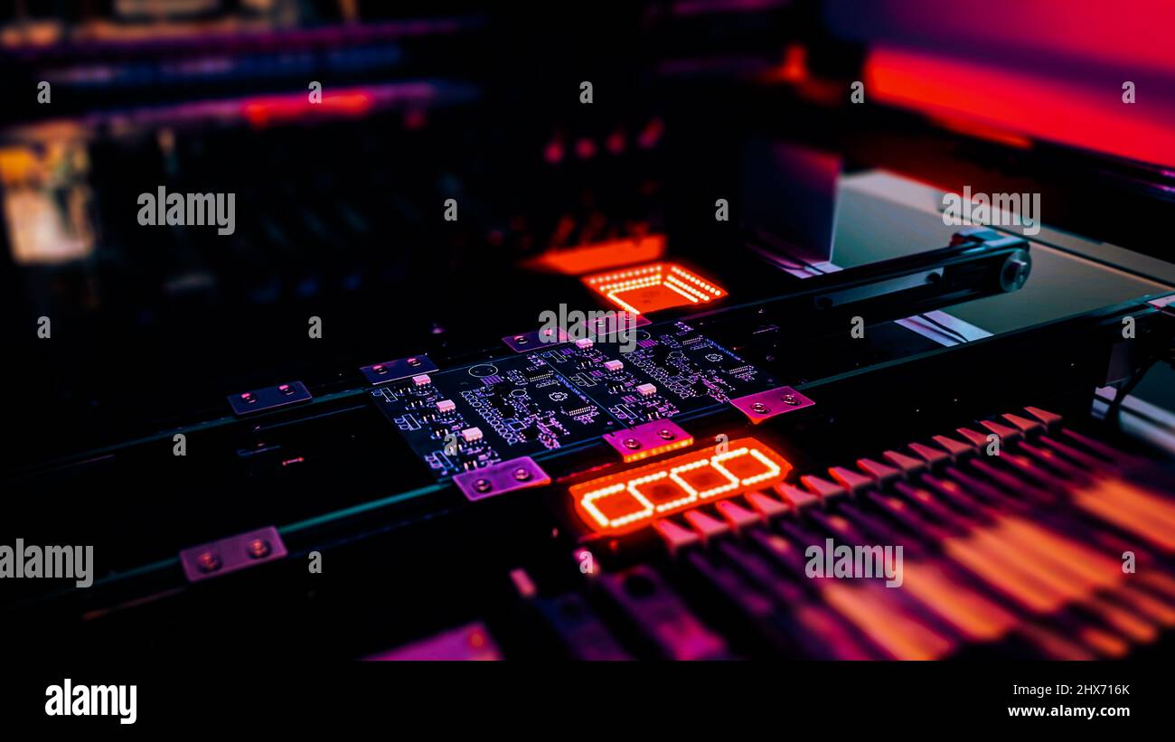 Automated production of computer system boards by Pick and Place robot ...