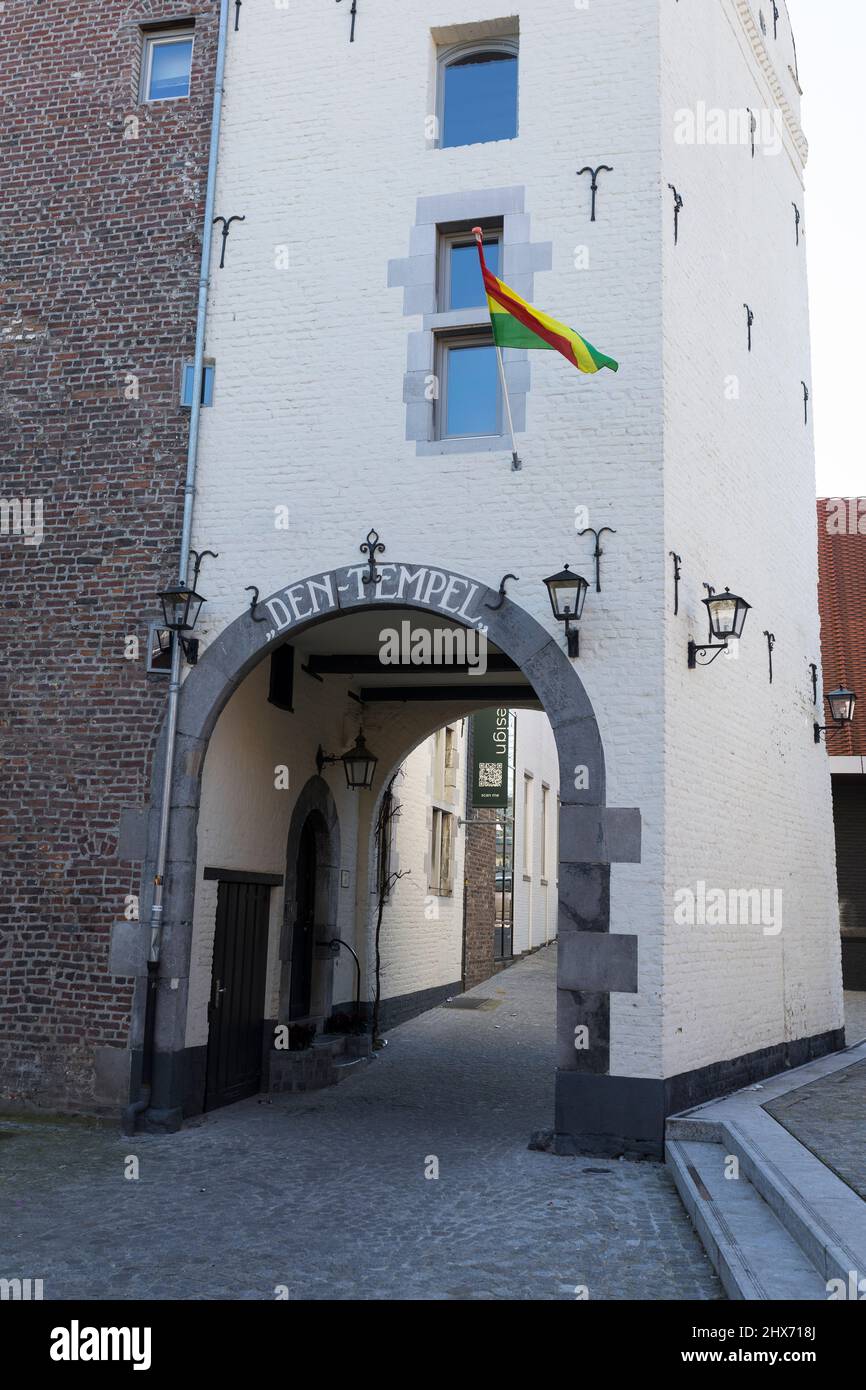 Old gate of former city farm at inner city of Sittard in the ...