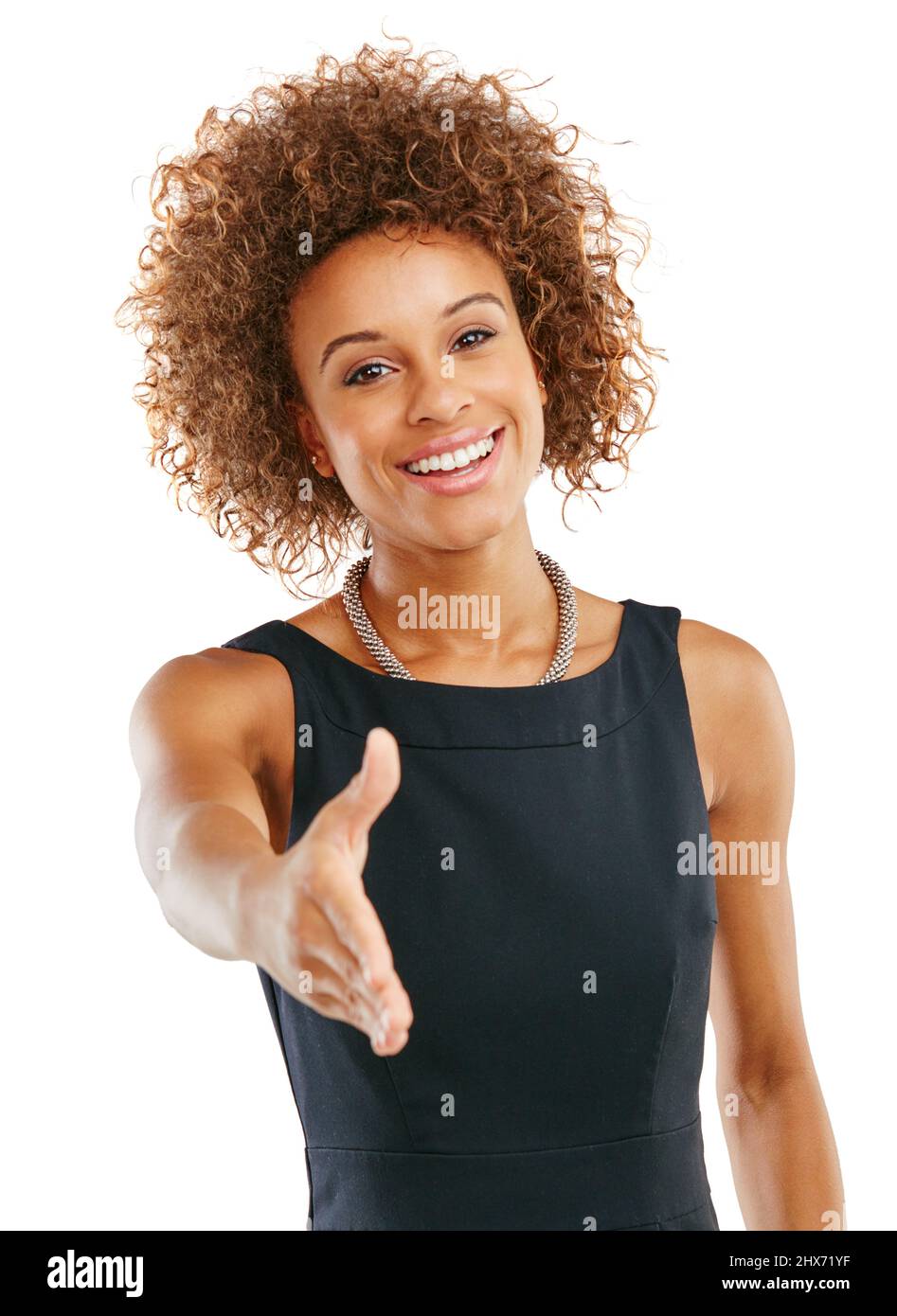 Pleased to meet you. Studio portrait of an attractive young ...