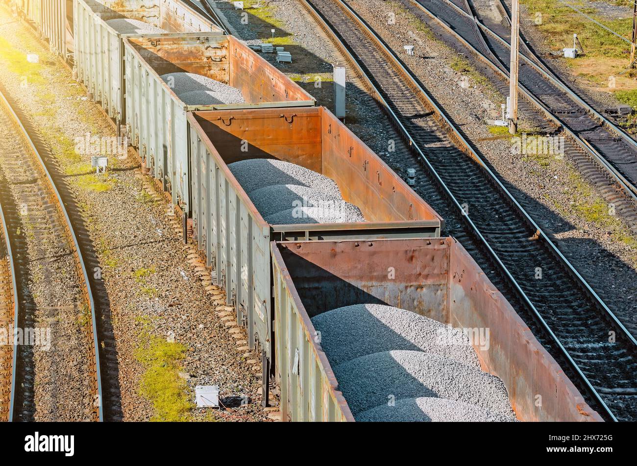 Gondola transport train hi-res stock photography and images - Alamy