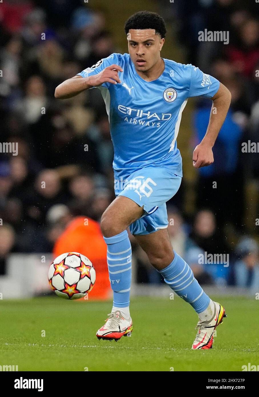 Manchester, England, 9th March 2022. Conrad Egan-Riley of Manchester ...