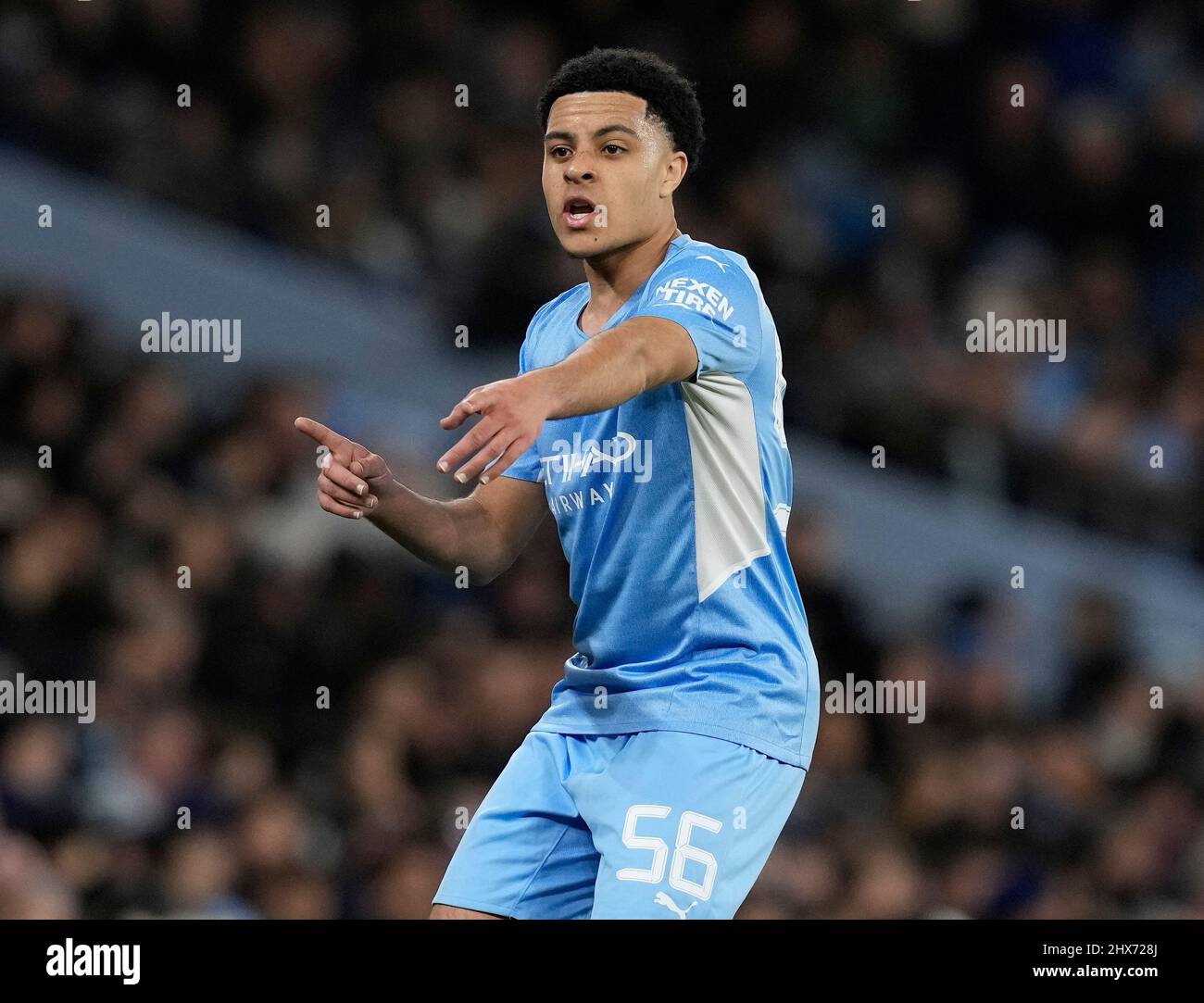 Manchester, England, 9th March 2022. Conrad Egan-Riley of Manchester ...
