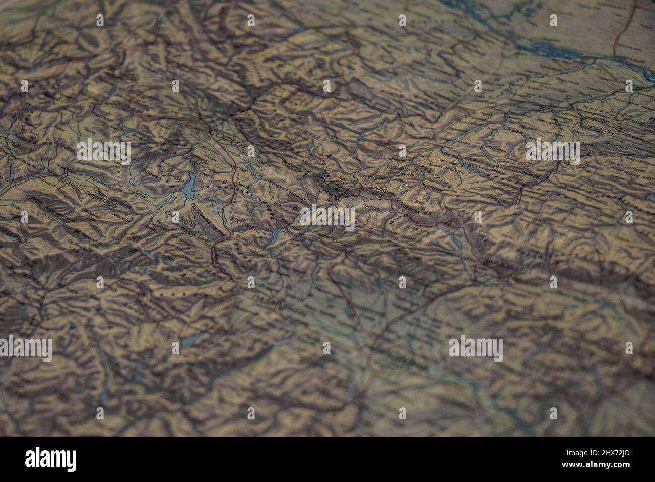 A close-up shot of a paper map Stock Photo - Alamy