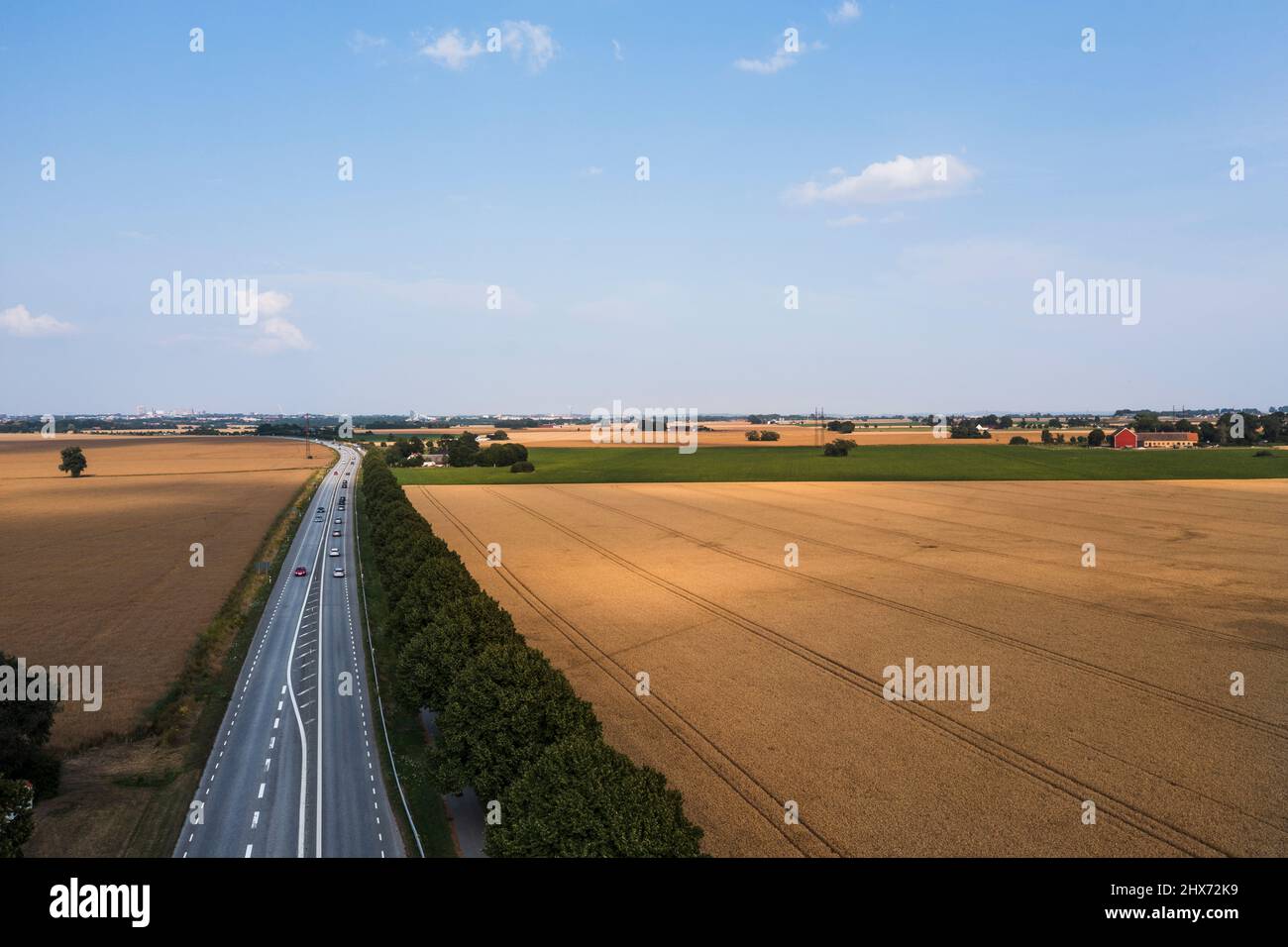 High angle view of rural landscape Stock Photo - Alamy