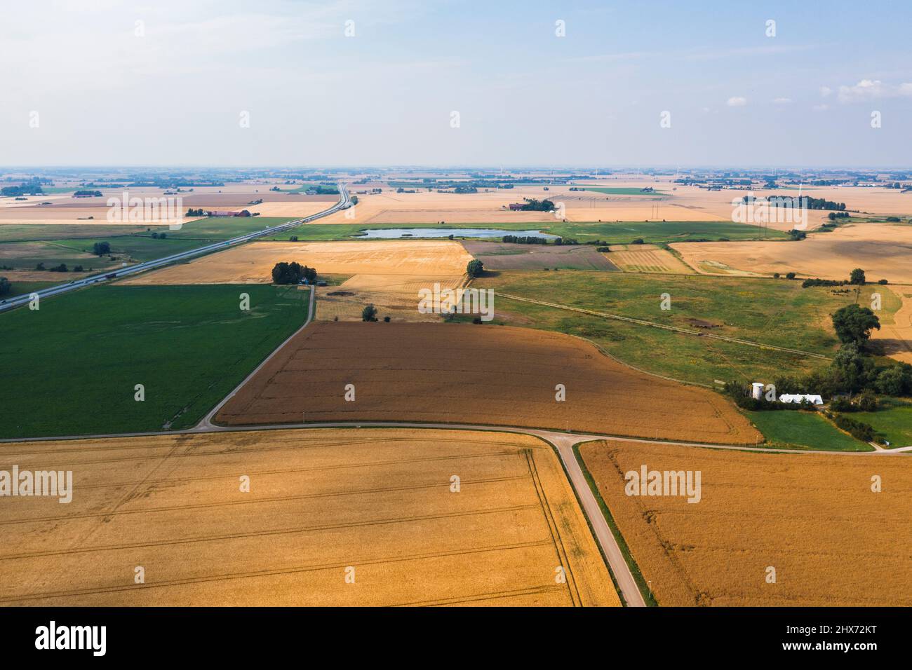 Rural landscape drone view hi-res stock photography and images - Alamy