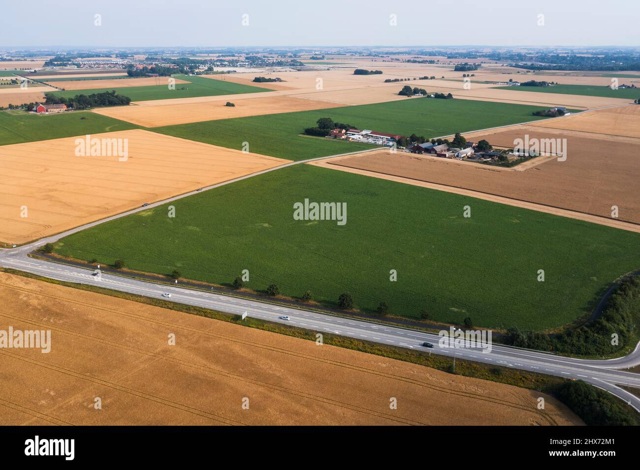 Aerial landscape view motorway hi-res stock photography and images - Alamy