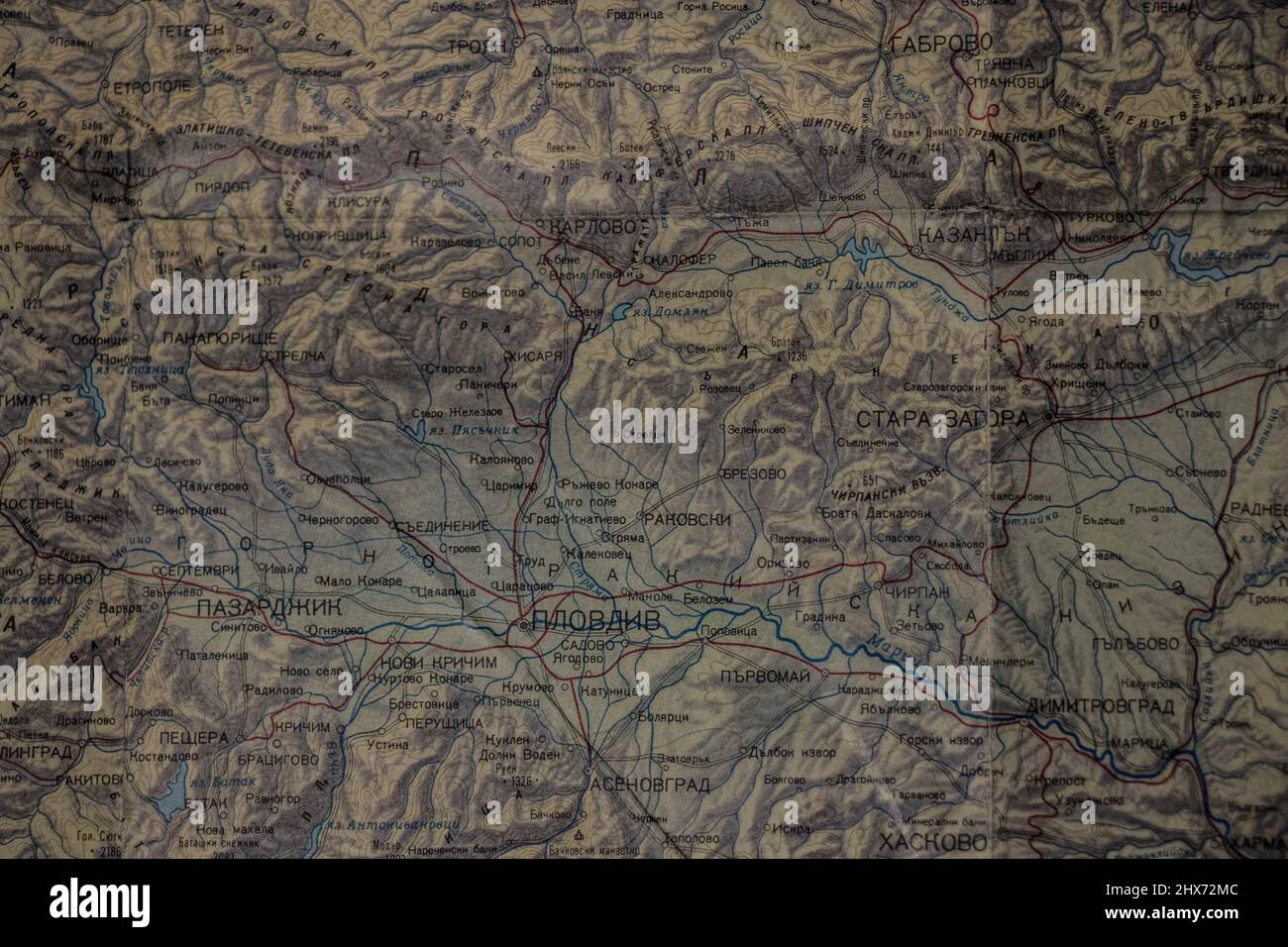 Old maps of rivers hi-res stock photography and images - Alamy