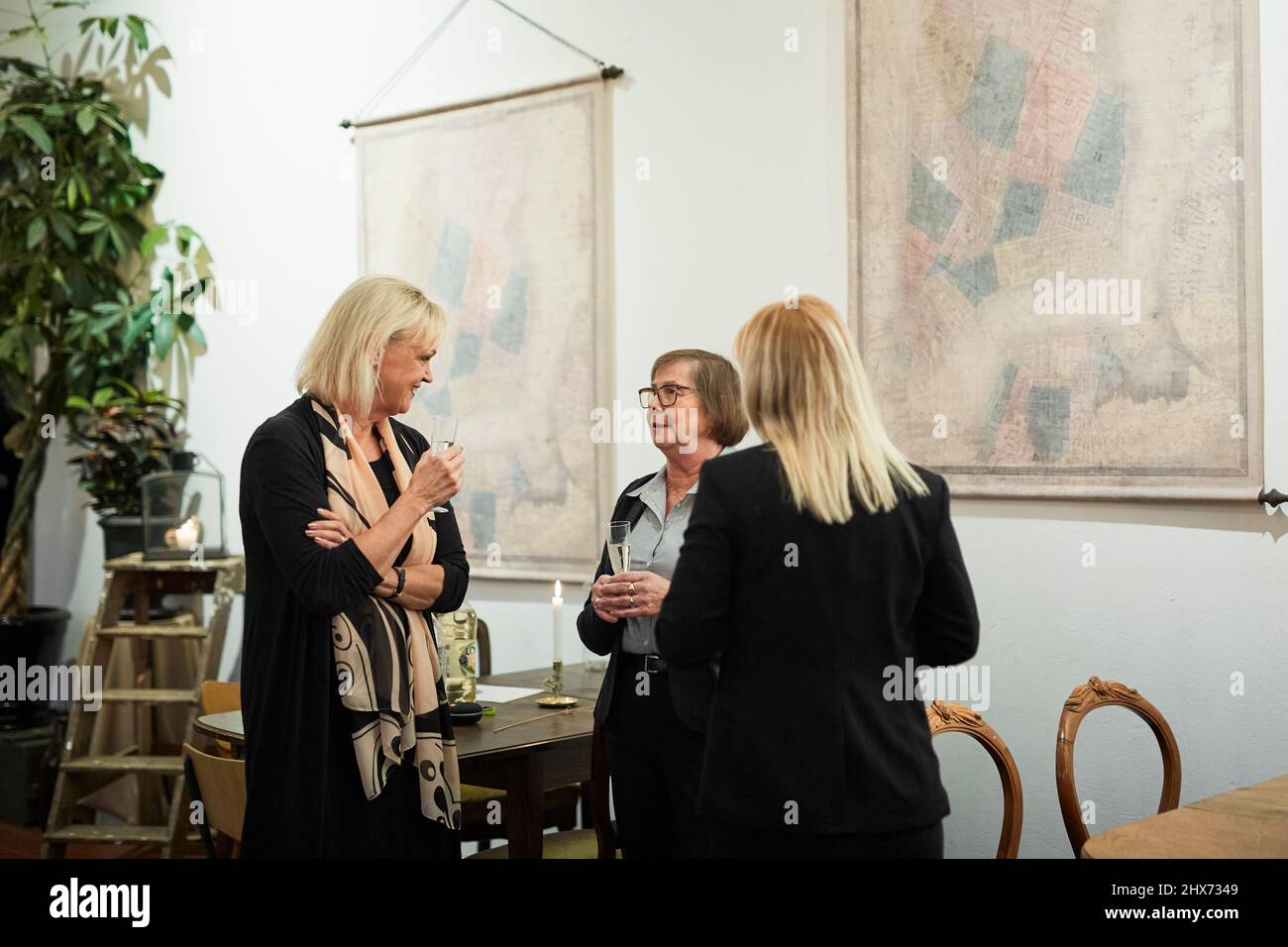 Group of women at meeting in cafe Stock Photo - Alamy