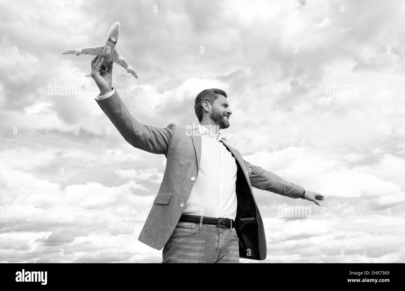 Happy plane Black and White Stock Photos & Images - Alamy