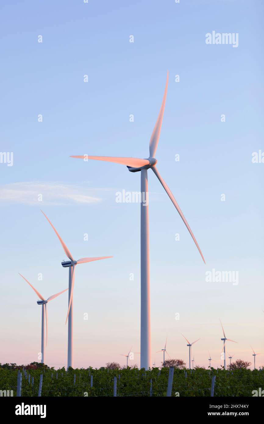 Row wind power turbines hi-res stock photography and images - Alamy