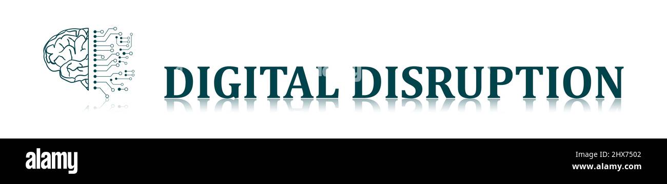 Illustration of a digital disruption concept Stock Photo - Alamy